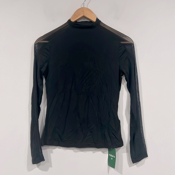 HALARA | Tops | Halara Black Mock Neck Long Sleeve Top M Nwt | Poshmark